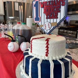 Baseball Birthday Cake Topper, Rookie of the Year First Birthday Cake ...