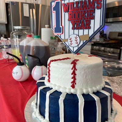 Baseball Birthday Cake Topper, Rookie of the Year First Birthday Cake ...
