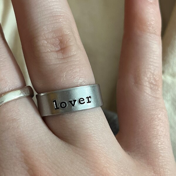 Custom Personalized Ring - Hand Stamped Ring - Very Sturdy Ring - Great ...