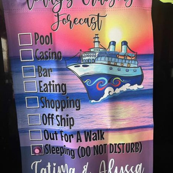 Cruise Sign Magnet Marker Cruise Door Flag, Cruise Door Decoration ...