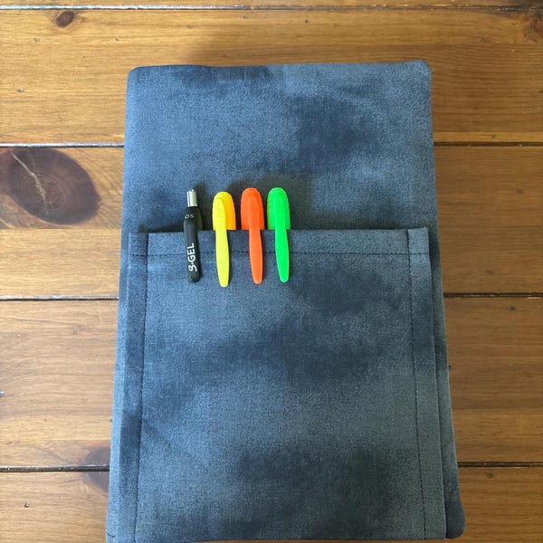 Bible and Book Fabric Cover, Protector With Pocket - Custom Fitted Size ...