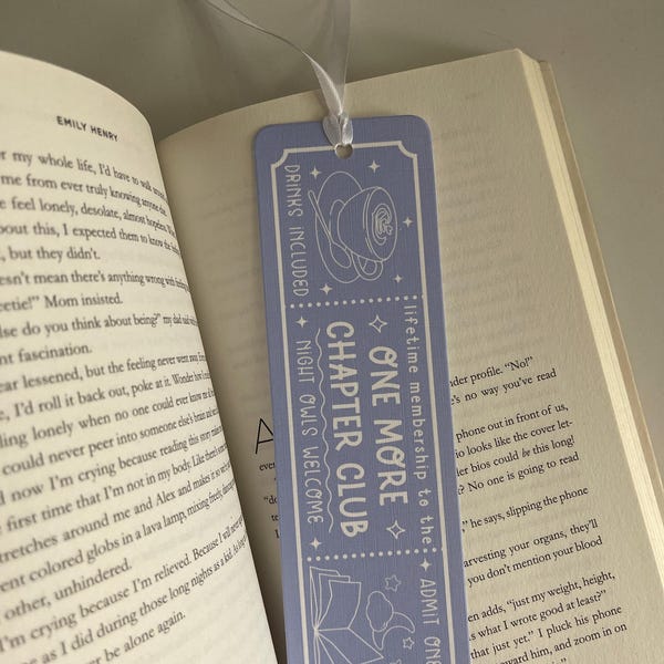 One More Chapter Book Club Bookmark | Book Club Ticket Bookmark | Admit ...