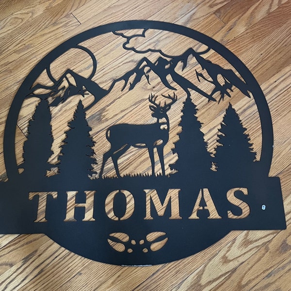 Custom Deer Sign, Custom Metal Art, Personalized, Cut to Order, Closing ...