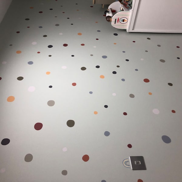 Fabric Hand Drawn Earthy Spots and Dots Wall Stickers - Polka Dot ...