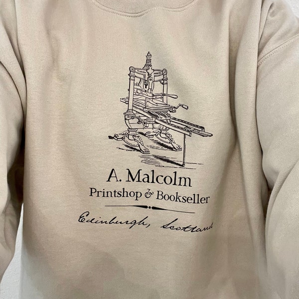 A Malcolm Printshop & Bookseller Sweatshirt, Outlander Sweatshirt ...