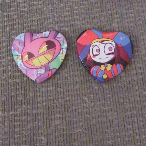 TADC Heart Shaped Button Pins - Etsy