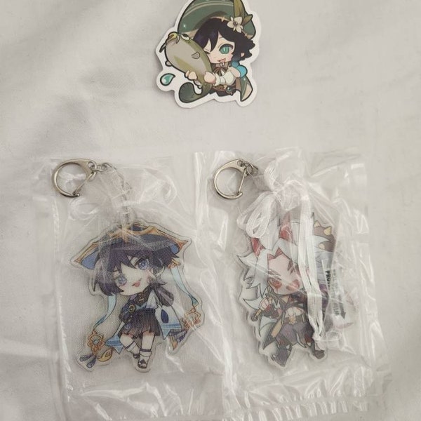 Itto and Gorou Keychains - Genshin Impact Acrylic Charm - Etsy