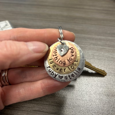 Personalized Dad Keychain Love You Daddy Father Dad Key Holder Hand ...