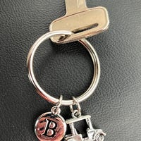 Shrimp Keychain, Shrimp Key Ring, Large Prawn, Sea Creature, Initial ...