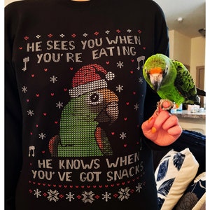 Turquoise Green Cheeked Conure T-rex T-shirt Funny Parrot | Etsy