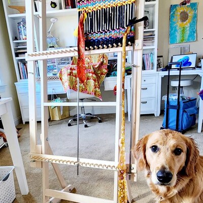 Easel Stand for Adjustable Twining Loom or Art in Solid Maple Made TO ...