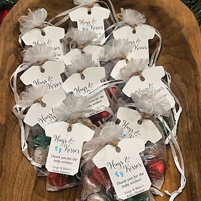 Hugs and Kisses Baby Shower Tags, Hugs and Kisses Thank You for the ...