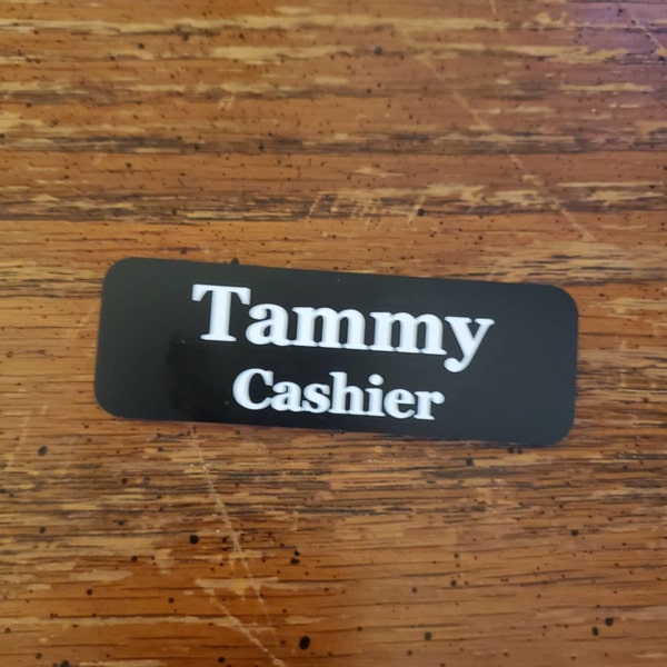 Custom Engraved Name Tag Badges - Personalized Identification With Pin ...