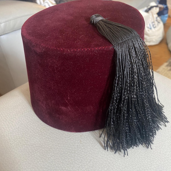 Egyptian Turkish Red Fez Tarboush Hat Black Tassel, Doctor Who Fez Hat ...