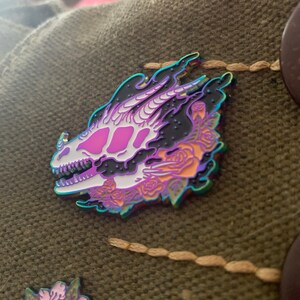 B-GRADE Enamel Pin Dragon Skull aether, Dragon Pin, Dragon Enamel Pin ...