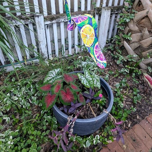 PVC Bobbing TIE DYE Flamingo Bobber by Nauti-birds and Critters ...