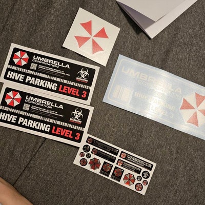 Umbrella Corporation Resident Evil Infected Zombie Vinyl Stickers Decal ...