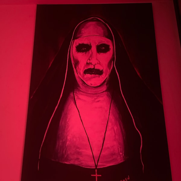Valak "evil Version" Painting Replica Print Canvas (demon Nun, the ...