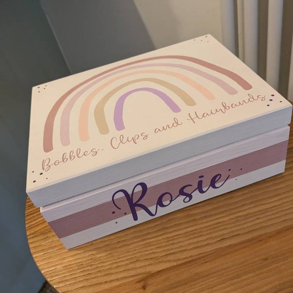 Dressing up Box Personalised Wooden CHOOSE YOUR COLOURS Dress up ...