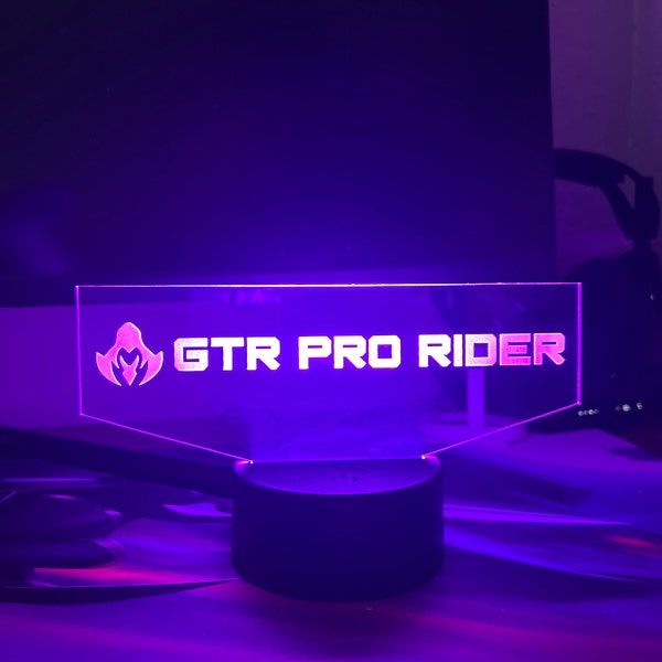 Custom MOBA Inspired Single Base LED With Gamertag - for Streamers and ...