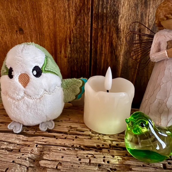 Mango the Quaker Parrot Borb Plush, Monk Parakeet, Handmade Toy, Bird ...