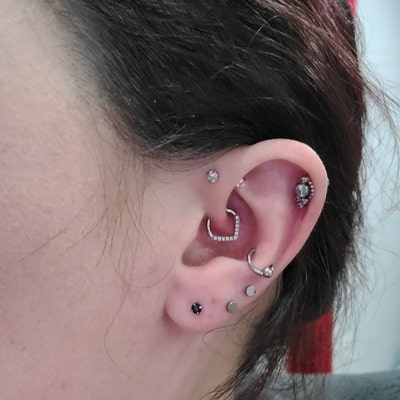 Daith Earring Daith Piercing 16g Rook Earring Rook Piercing - Etsy