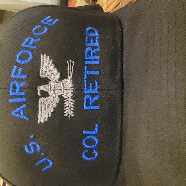 US Air Force ALL Ranks Retired Embroidered Hat - Etsy