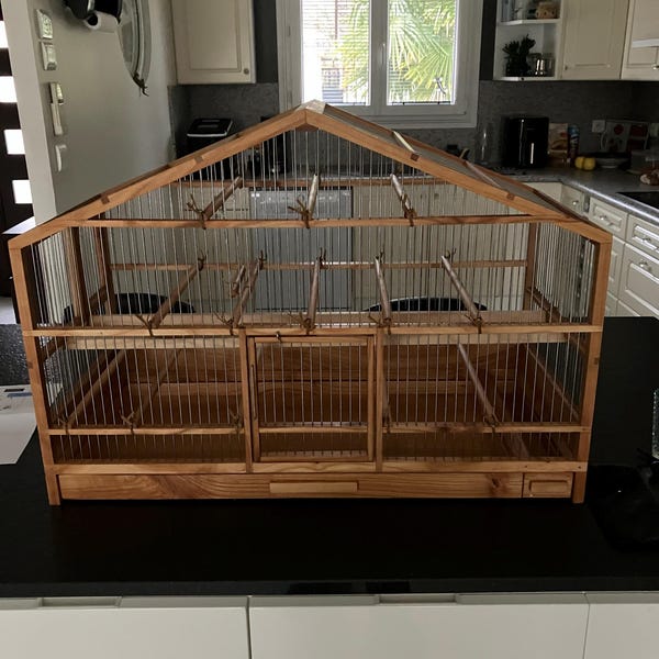 Handmade Wooden Bird Cage - Etsy