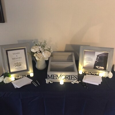 Please Share A Memory Forever in Our Hearts Funeral Poster - Etsy