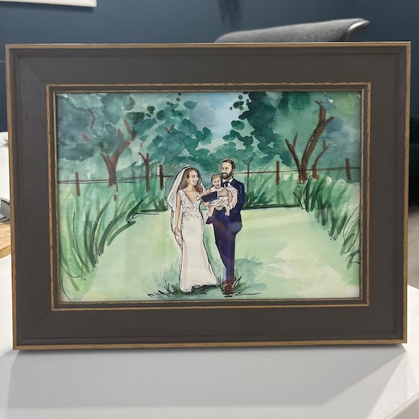 Personalized Hand-painted Couple Portrait, Anniversary Gift - Etsy UK