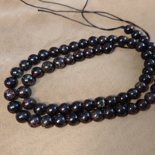 AAA Natural Hypersthene Stone Beads, 8mm10mm,12mm, Smooth Round Shape ...
