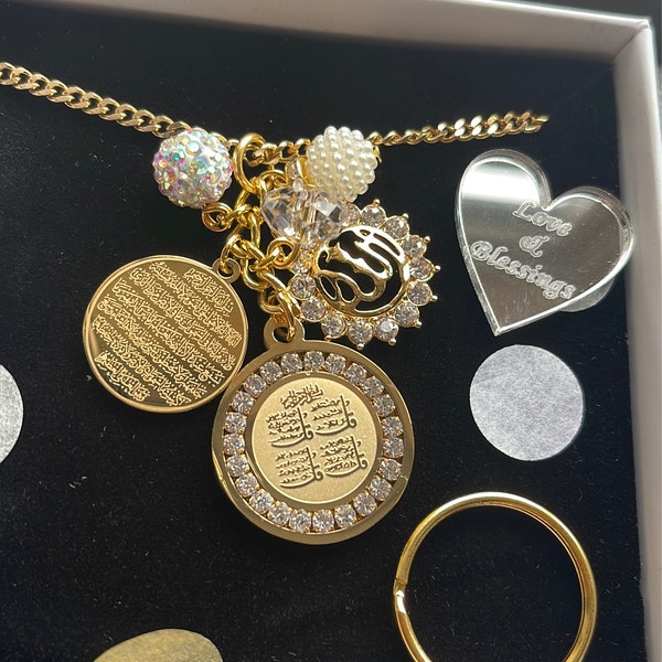 Car Mirror Ayatul Kursi, Allah, 4qul Charm, Protection, New Driver Gift ...