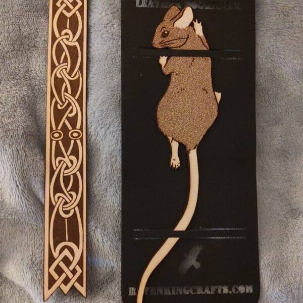 Leather Mouse Bookmark, a Cute Mouse or Rat Themed Gift Idea. Made in ...