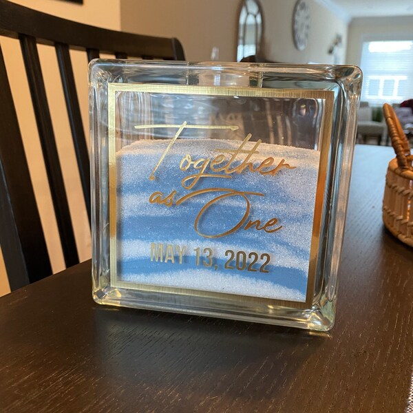 Sand Ceremony Set for Wedding, Together as One, Modern Unity Candle ...
