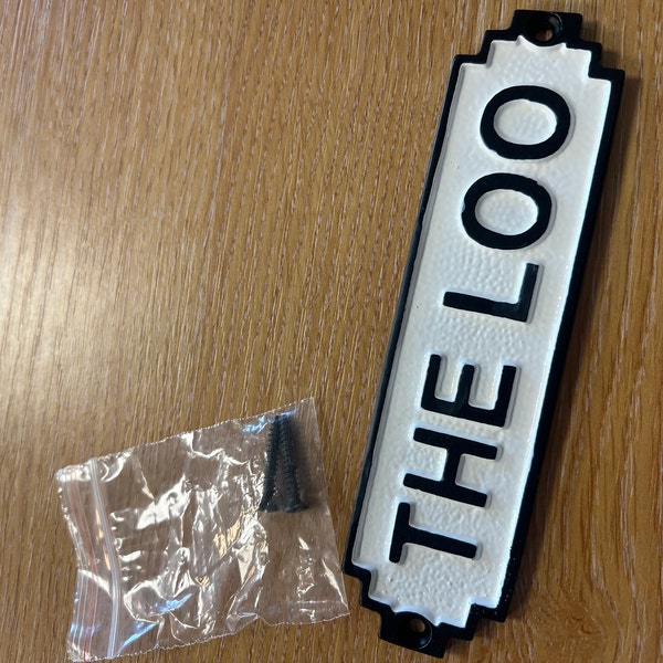 NEW Antique / Retro Style Toilet Door Sign Loo Iron Black Plaque Pub ...