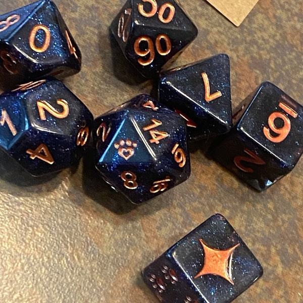 Endless Expanse - 8 Piece TTRPG Dice Set. Dungeons and Dragons, D&D ...