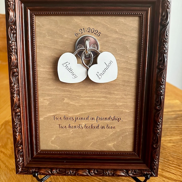 Vintage Green Frame Wedding Love Lock Ceremony Set With White Padlocks ...