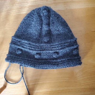 Knitting Pattern Horned Viking Hat With Braids, Viking Helmet Knitting ...