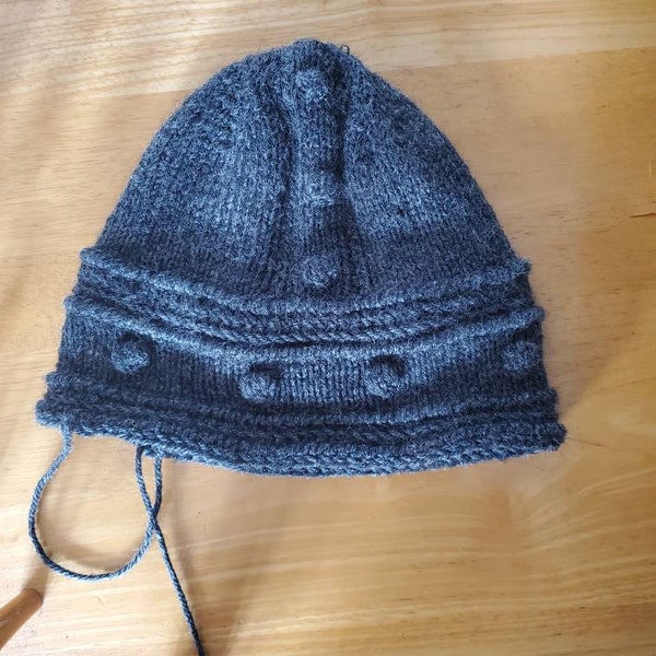 Knitting Pattern Horned Viking Hat With Braids, Viking Helmet Knitting ...