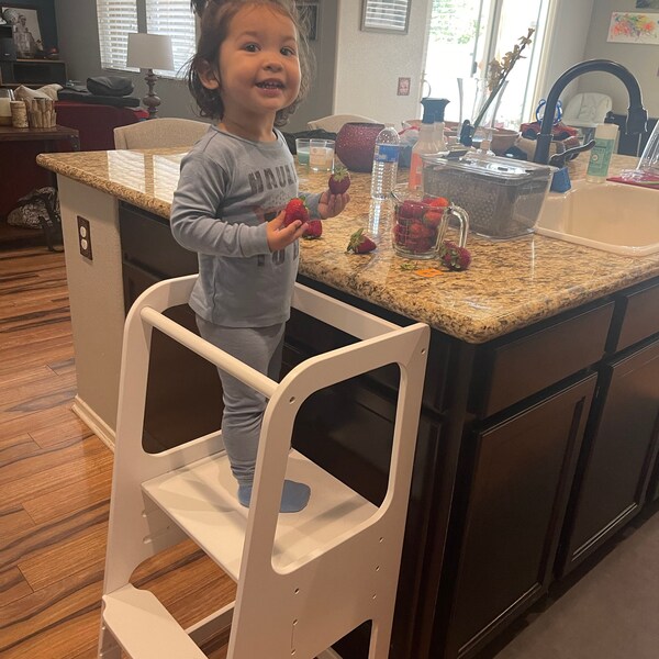 Kitchen Tower Montessori Step Stool for Kids Step Stool Adjustable ...