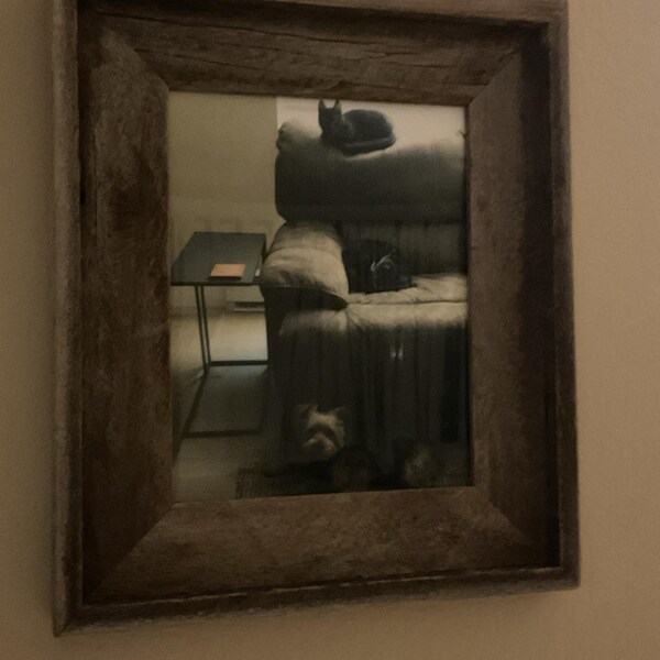 Cornerblock Frame in Rust - Farmhouse Picture Frame - Wood Picture ...