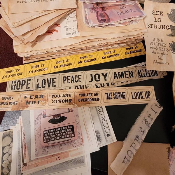 Tea Dyed Paper Journal, Coffee Stained Paper, Grit and Hope Journal ...