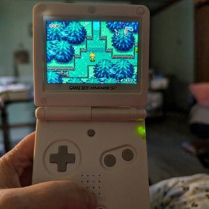 White Game Boy Advance GBA Console With Ips V5 Backlight Backlit LCD ...