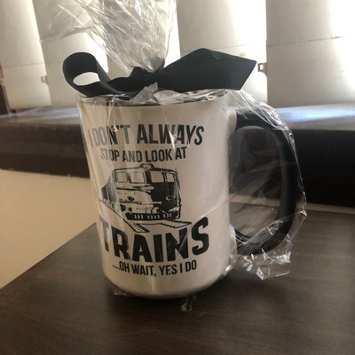 Funny Train Mug, Trains Railroad Coffee Mugs, Trainwatching Train ...