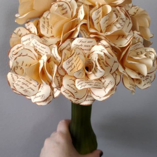 Paper Anniversary First Anniversary Gift Paper Roses Printed With First ...
