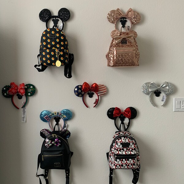 1" Mouse Ear Wall Hook, Mouse Ear Display, Headband Hanger, Headband ...