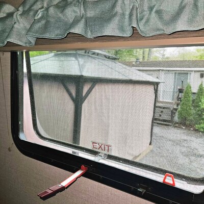 RV Emergency Exit Window Multi Position Latch Adapter Including Wind ...