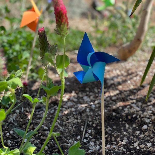 Rainbow Party Pinwheel Summer Table Decor Spinning Windmill Wedding ...