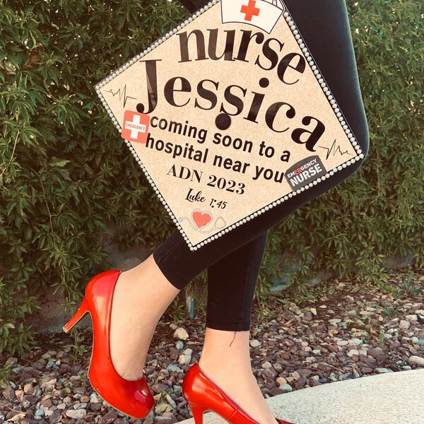 Nurse Graduation Cap, Nursing Personalized Grad Cap Topper, Future ...