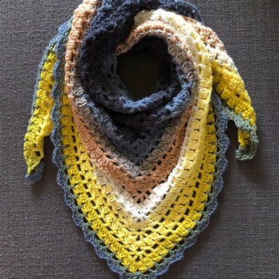 CROCHET PATTERN Hopscotch Triangle Scarf, US Term, Crochet Pattern ...